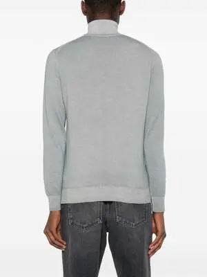 DELL'OGLIO Roll-neck Knitted Jumper - Grey