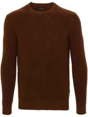 DELL'OGLIO Ribbed-knit Crew-neck Jumper