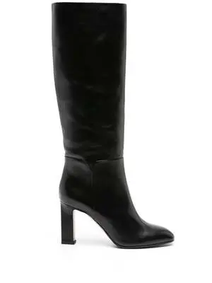 AQUAZZURA Sellier 85mm Leather Knee Boots - Black
