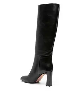 AQUAZZURA Sellier 85mm Leather Knee Boots - Black