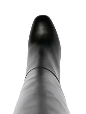 AQUAZZURA Sellier 85mm Leather Knee Boots - Black