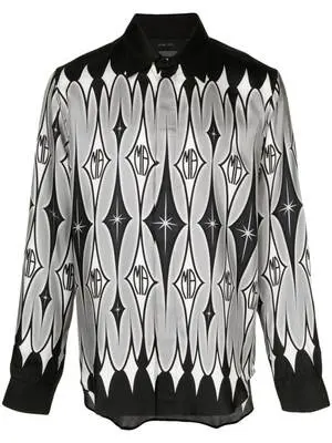 Amiri Graphic-print Silk Shirt - Black