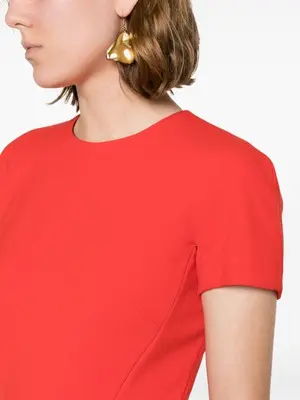 Victoria Beckham Crepe Shift Dress - Red