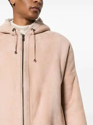 GIORGIO BRATO Shearling-trim Hooded Jacket - Neutrals