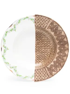 SELETTI Hybrid 2.0 Malao Graphic-print Bone China Plate - White