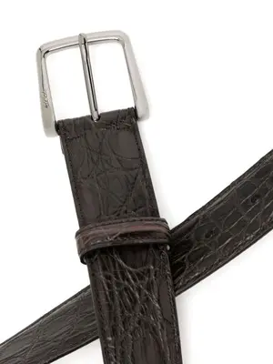 TOD'S Logo-engraved Leather Belt