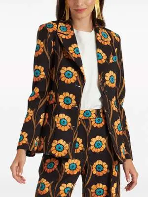 La DoubleJ 24/7 Floral-print Blazer - Black