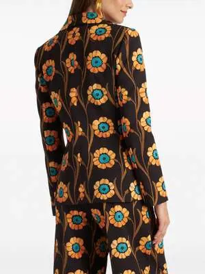 La DoubleJ 24/7 Floral-print Blazer - Black