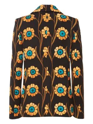 La DoubleJ 24/7 Floral-print Blazer - Black