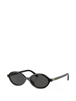 Miu Miu Logo-lettering Oval Sunglasses