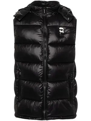Karl Lagerfeld Ikonik Karl-appliqué Padded Gilet