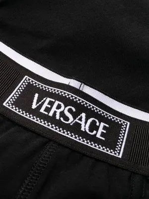 Versace 90s Logo-waistband Cotton Boxer Briefs