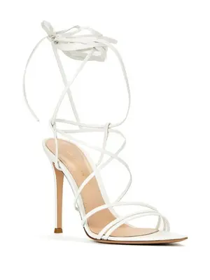 GIANVITO ROSSI 105mm Lace-up Leather Sandals