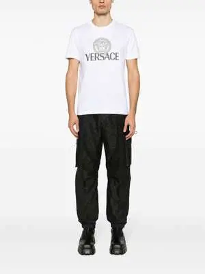 Versace Printed Cotton-jersey T-shirt - White