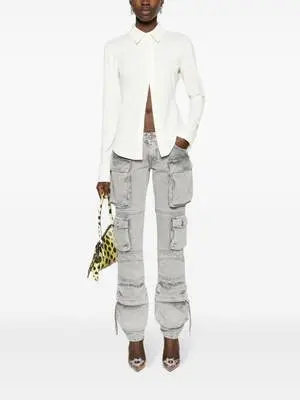 Attico Essie Straight-leg Cargo Jeans - Grey