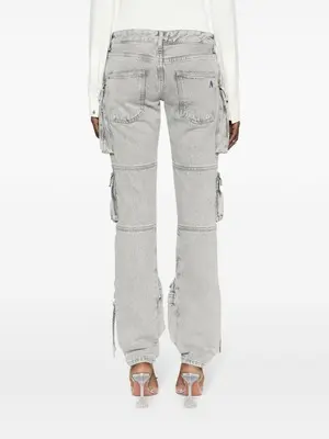Attico Essie Straight-leg Cargo Jeans - Grey