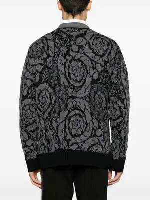 Versace Barocco-intarsia Wool Jumper