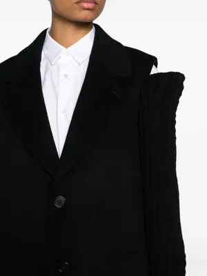 Noir Kei Ninomiya Cold-shoulder Single-breasted Coat