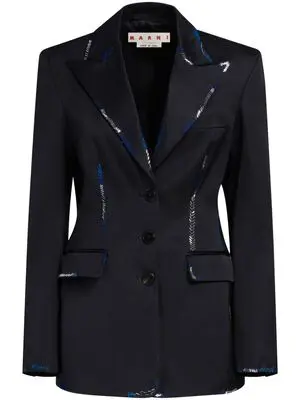 Marni Bead-embellished Single-breasted Blazer