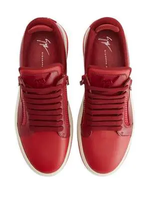 GIUSEPPE ZANOTTI Double-zip Low-top Sneakers - Red