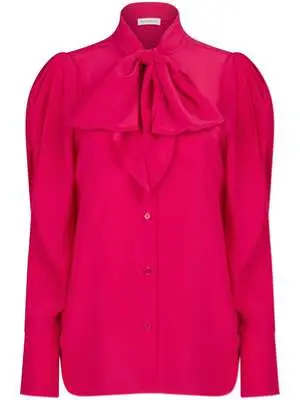 Nina Ricci Tie-neck Silk Blouse
