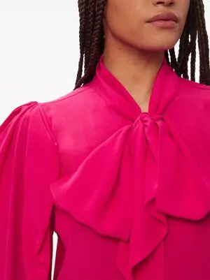 Nina Ricci Tie-neck Silk Blouse