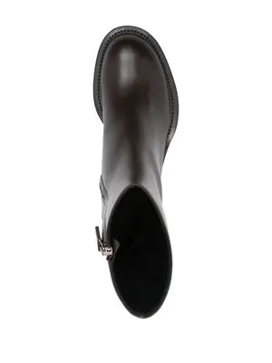 LANVIN Leather Ankle Boots With Zip Fastening