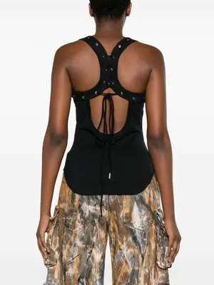 Attico Racerback Tank Top - Black