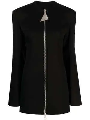 Attico Zip-up Virgin Wool Minidress