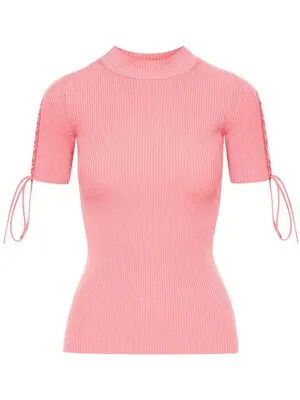 Oscar De La Renta Tie-detail Ribbed Jumper