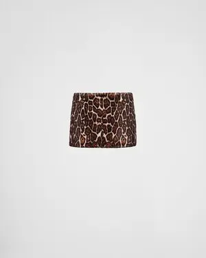 Prada Printed Shearling Skirt