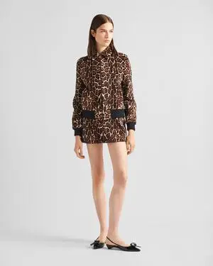 Prada Printed Shearling Skirt