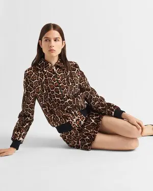 Prada Printed Shearling Skirt