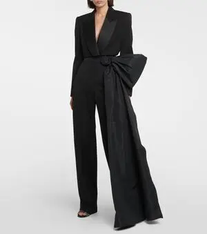 Alexander McQueen Cropped Wool Tuxedo Jacket