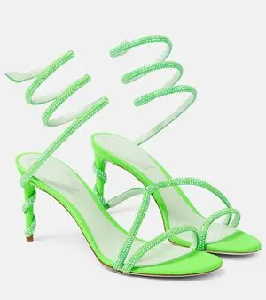 Rene Caovilla Margot Embellished Sandals - Green