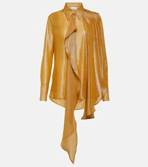 Victoria Beckham Tie Detailed Blouses