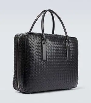Bottega Veneta Getaway Intrecciato Duffle Bag - Black