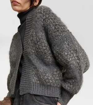 Brunello Cucinelli Wool, Cashmere, And Silk Cardigan