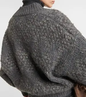 Brunello Cucinelli Wool, Cashmere, And Silk Cardigan