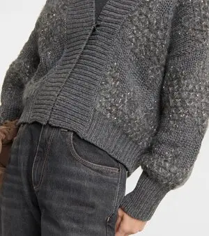Brunello Cucinelli Wool, Cashmere, And Silk Cardigan