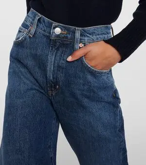 AGOLDE Harper Mid-rise Straight Leg Jeans - Blue