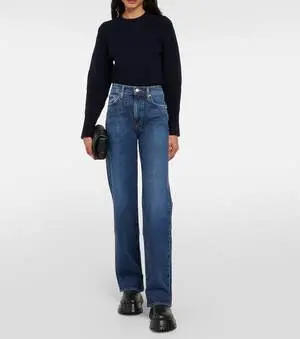 AGOLDE Harper Mid-rise Straight Leg Jeans - Blue