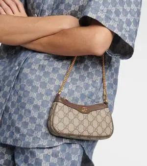 Gucci Ophidia Mini Gg Canvas Shoulder Bag - Beige