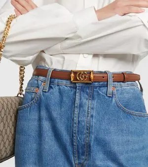 Gucci Double G Leather Belt