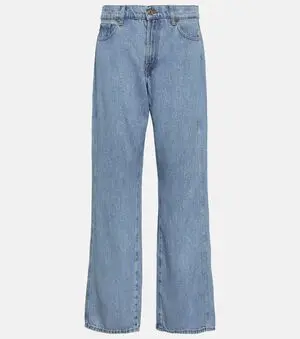 7 For All Mankind Tess High-rise Straight Jeans - Blue