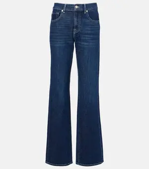 7 For All Mankind Tess High-rise Straight Jeans - Blue