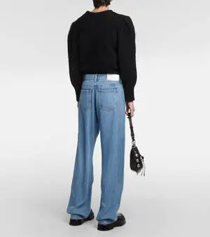 7 For All Mankind Tess High-rise Straight Jeans - Blue