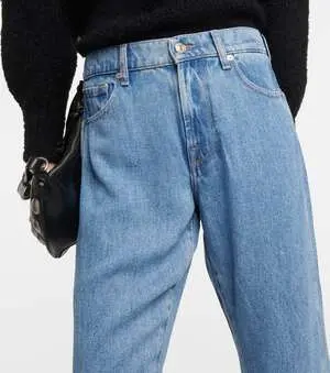 7 For All Mankind Tess High-rise Straight Jeans - Blue