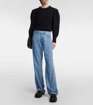 7 For All Mankind Tess High-rise Straight Jeans - Blue