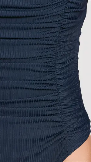 Minkpink Constance Ruched One-piece Swimsuit - Navy